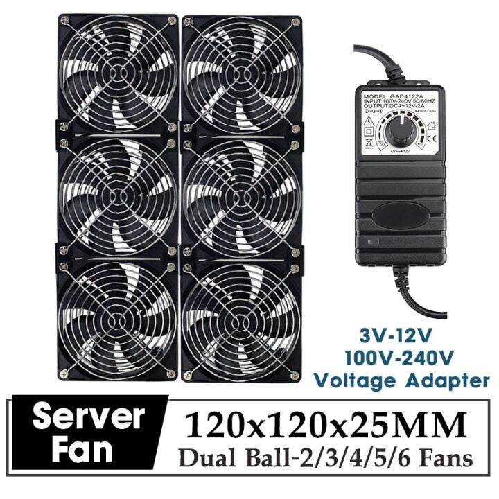 Gdstime 120mm DC 12V 220V Fan Mining Computer Chassis Workstation ...