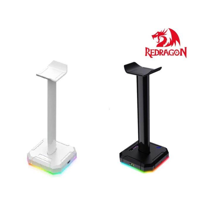 Redragon HA300 Black/White Scepter Pro Headset Stand RGB Backlit Gaming ...