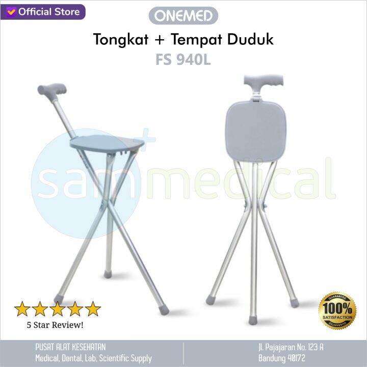 OneMed Tongkat + Tempat Duduk / Tongkat Duduk FS 940L | Lazada Indonesia