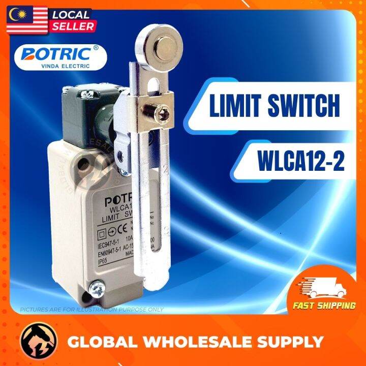 BOTRIC WLCA12-2 7208 Limit Switch Adjustable Roller Arm 10A 250VAC IP65 Electrical Accesories ...