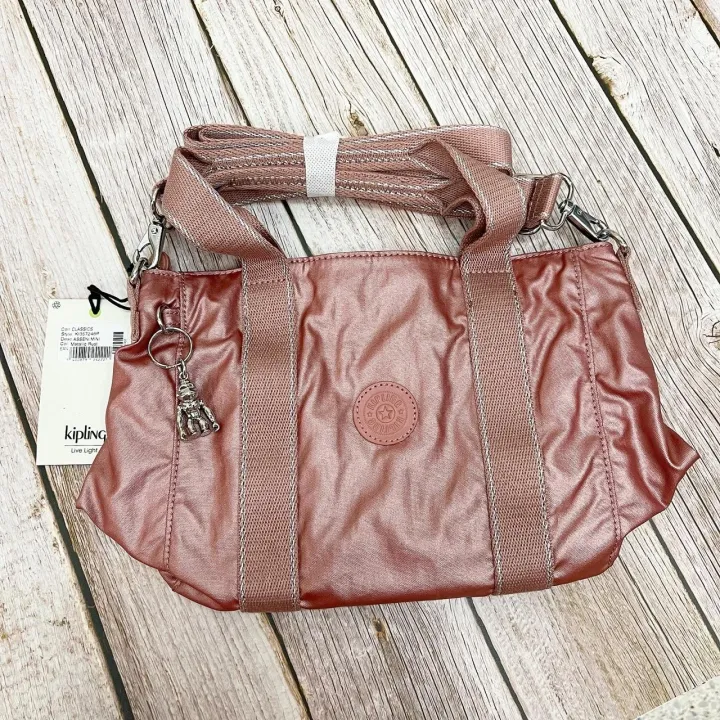 Kipling กระเป๋าสะพายข้าง คล้องไหล่ Asseni Mini สีเมทาลิก Rust ของแท้ ...