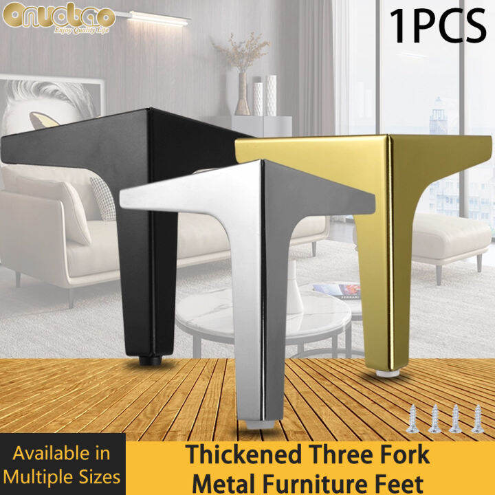 【Onuobao】 Wrought Iron Right-angled Three-legged Furniture Legs Three ...