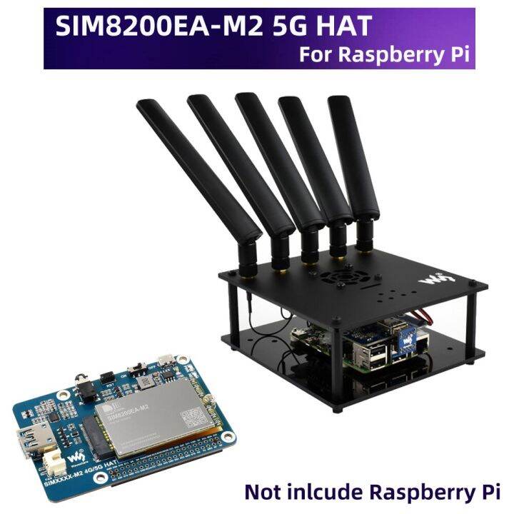 SIM8200EA-M2 5G HAT for Raspberry Pi 5G 4G 3G Support Snapdragon X55 ...