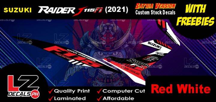 Suzuki Raider J 115 Fi (2021) Satria Version Custom Stock Decals ...