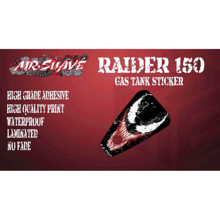 Raider 150 Carb Gas Tank Sticker (Venom) | Lazada PH