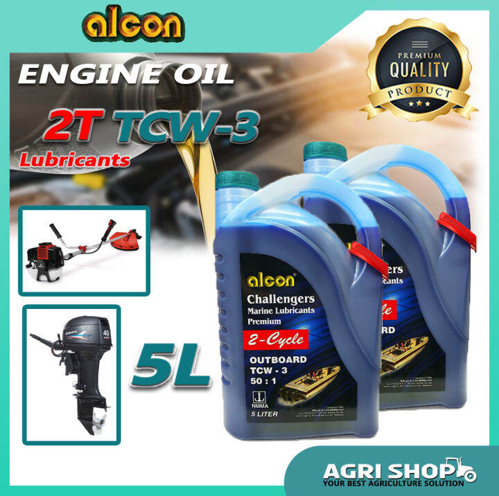 Agrishop Alcon Outboard Marine Lubricants 2-Stroke 2T TCW-3 Engine Oil ...
