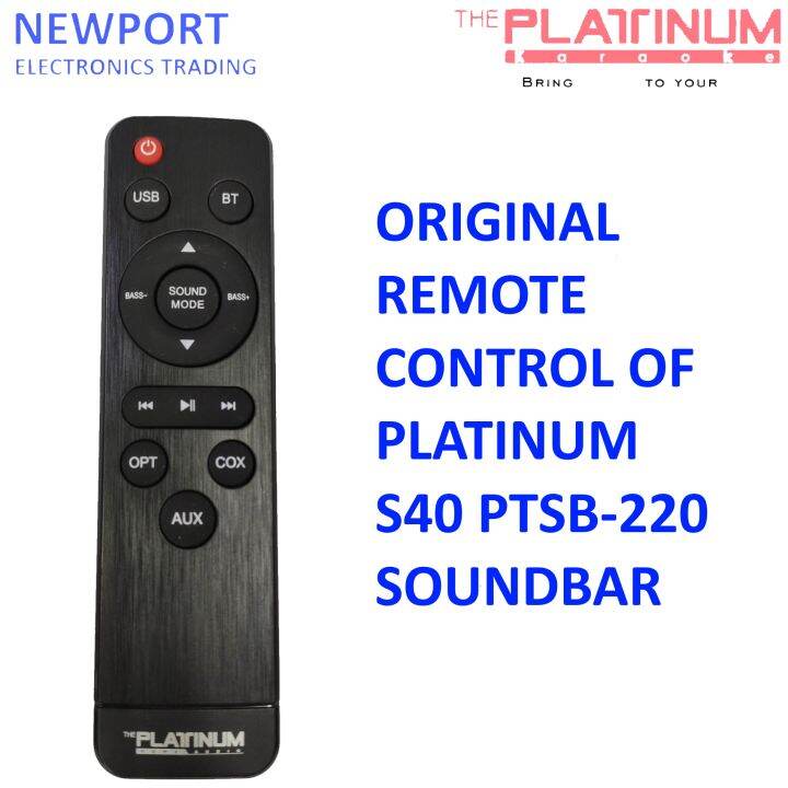 Original Remote Control of Platinum S40 PTSB-220 Soundbar | Lazada PH