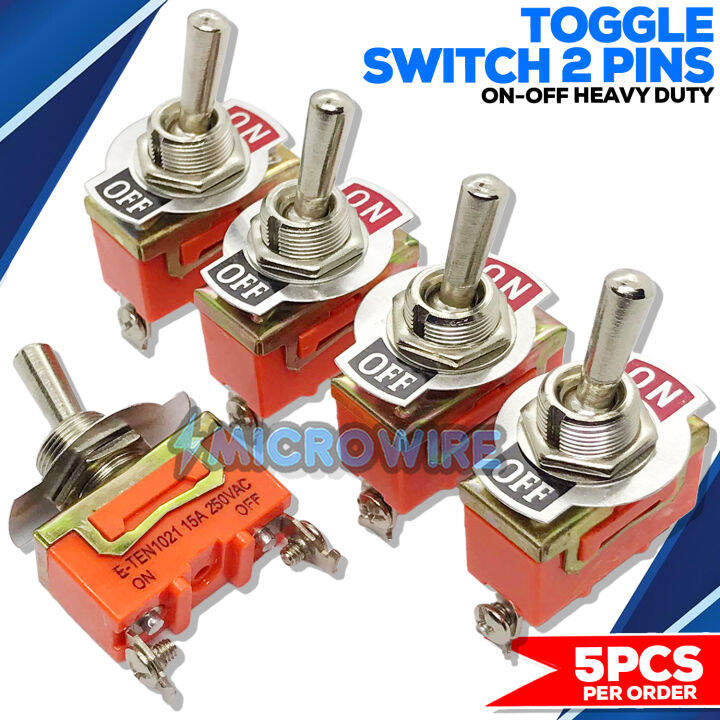 5PCS Toggle switch 2 Pin ON-OFF Heavy duty | Lazada PH