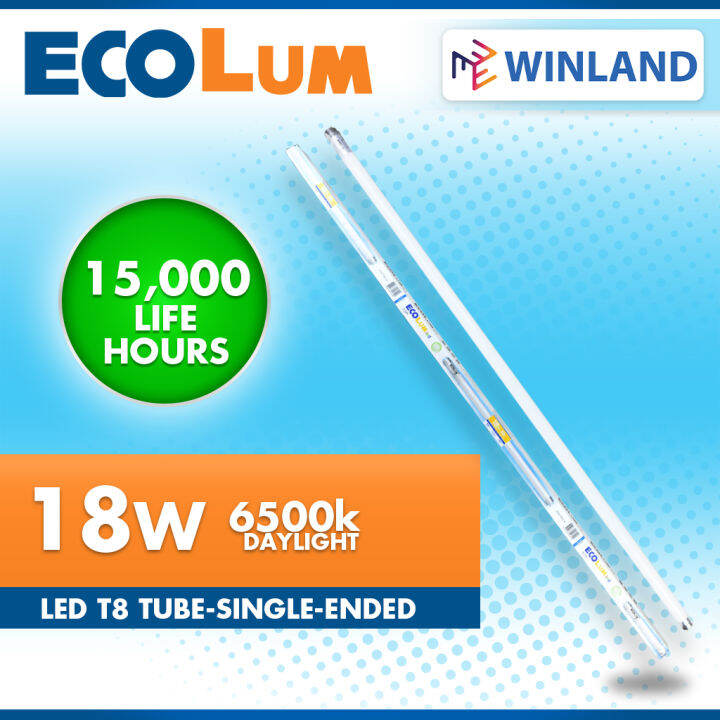 FIREFLY by Winland ECOLUM LED T8 Tube-Single-Ended (18W / 100-240V ...