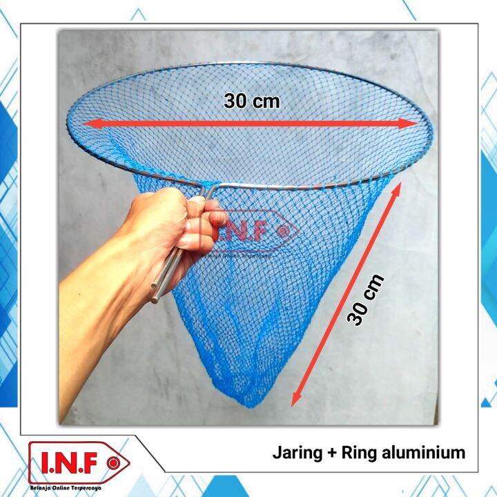 jaring serokan ikan / siap pakai / diameter 30 cm / lamit / serokan ...