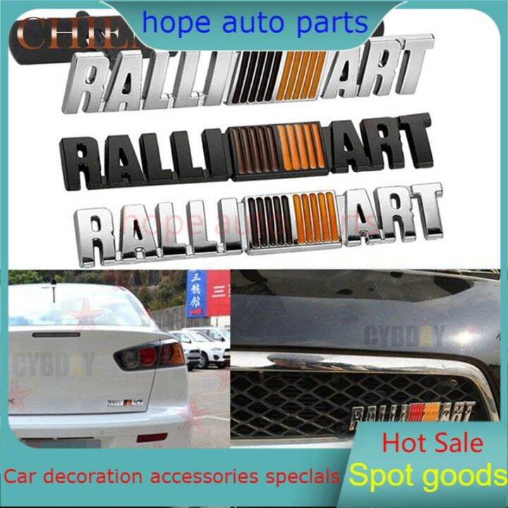 NEW Upgrade 3D Metal Ralliart Chrome Cars Front Grille Sticker Emblem ...