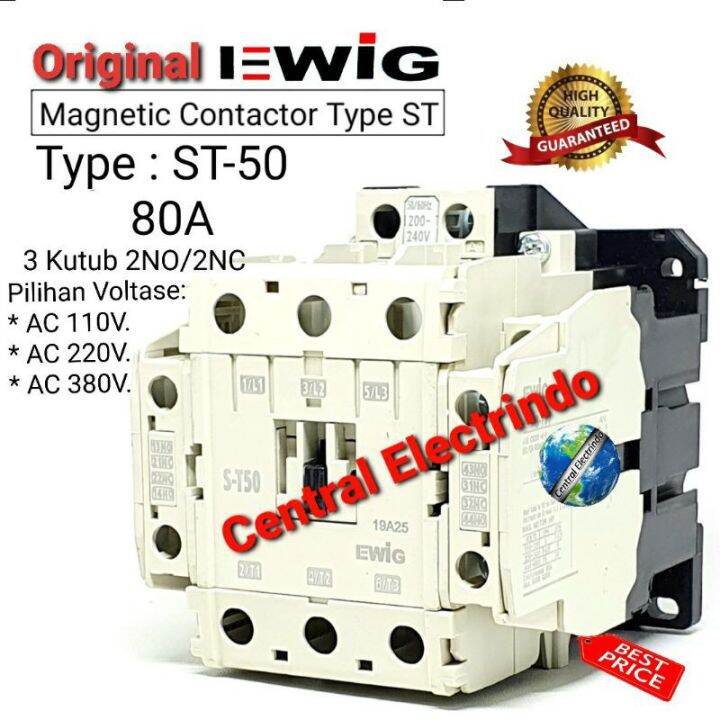 Kontaktor Contactor ST-50 AC 220V EWIG. | Lazada Indonesia