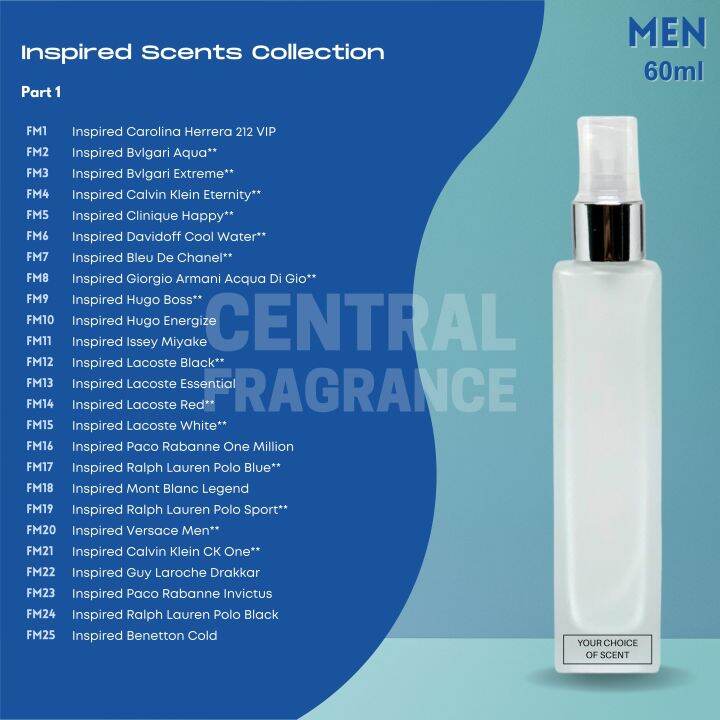 COD - 60ml CENTRAL FRAGRANCE Oil Based Perfume ( for MEN ) / FREE POUCH ...
