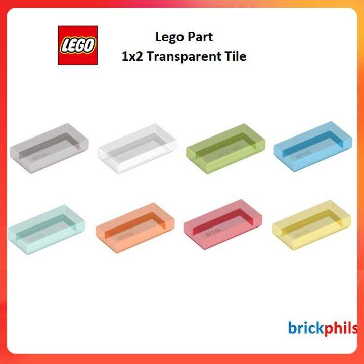 Lego Part 3069b - 1x2 Transparent Tile (5pcs per Lot) | Lazada PH
