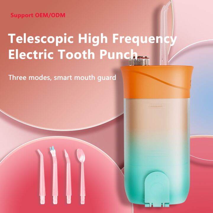 Electric Water Flossing Machine 360°rotating Nozzle*4 200ML Telescopic ...