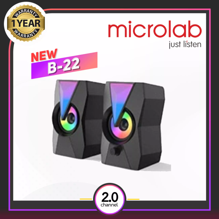 ลำโพงข้าง Microlab B22 USB Speaker 2.0 Ch. (6 Watt) | Lazada.co.th