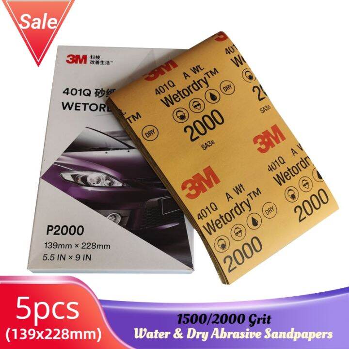 3M Sandpaper Set 1500/2000 Grit Sanding Paper Water/Dry Abrasive ...