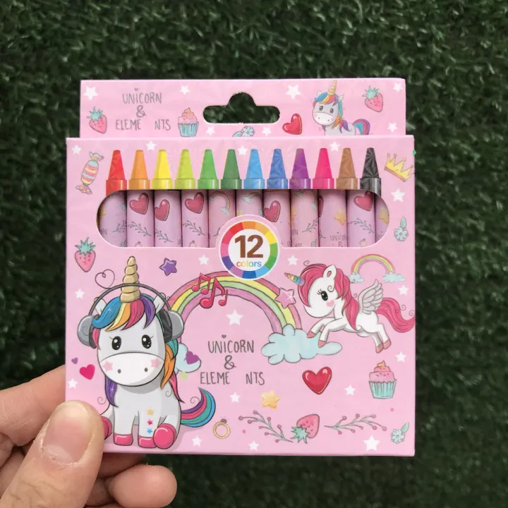 12 Colors/Pack Cute Unicorn Crayons For Kid Painting | Lazada PH
