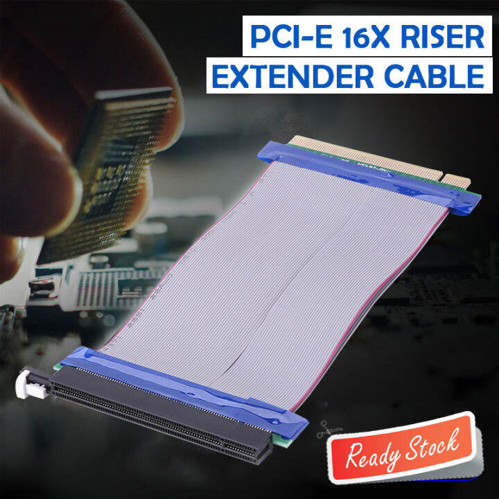 PCI-E 16X Riser Card Flex Flexible Ribbon Extender Cable Kabel PCI ...