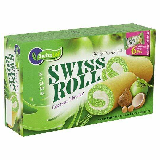 SwizzLef Swiss Roll Coconut Flavour 6pcs 120g | Lazada