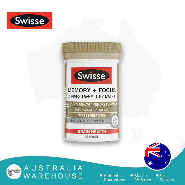 Australia Swisse Ultiboost Memory + Focus 50 Tablets | Lazada PH