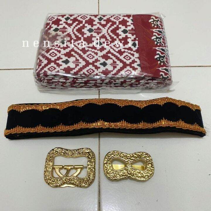 Paket Angkin / Sabuk Pakaian Jawa - (Lontong, Kamus, Timang) | Lazada ...