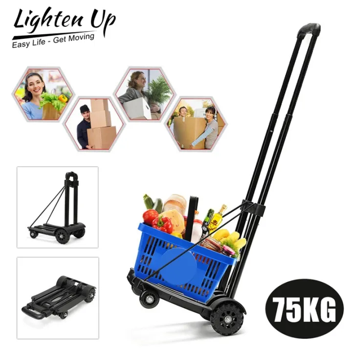Small Carts Pull Goods Folding Grocery Shopping Carts Portable Shopping ...