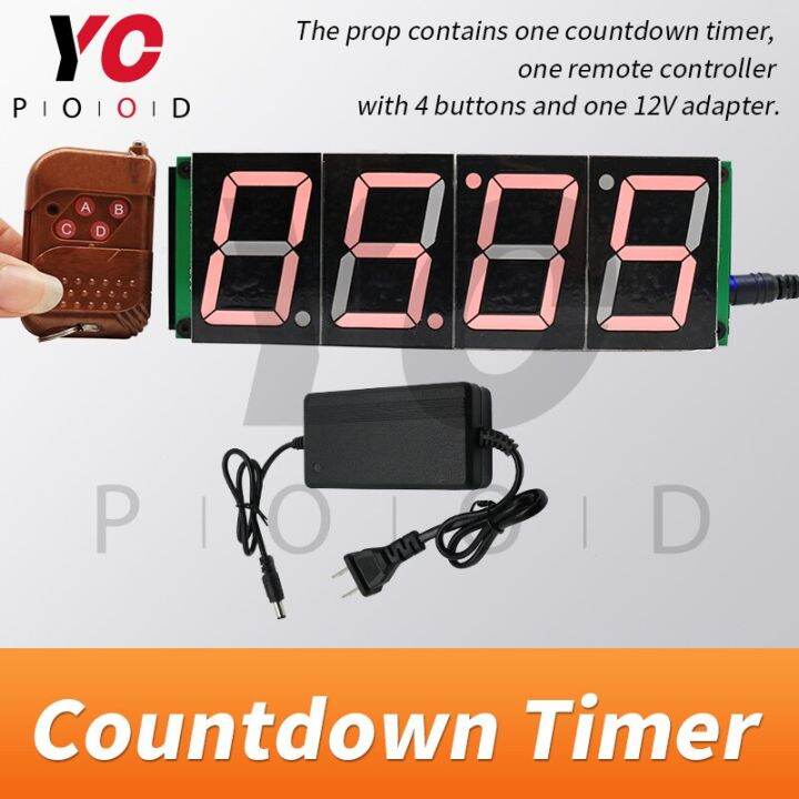 Wireless Countdown Timer Room Escape Game Props Four Digital Display ...