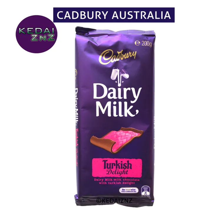 Chocolate Cadbury Dairy Milk Turkish Delight Chocolate Bar 180g Coklat ...