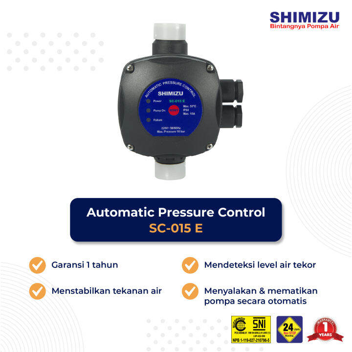 Automatic Pressure Control Pompa Air SHIMIZU Tipe SC-015 E | Lazada ...