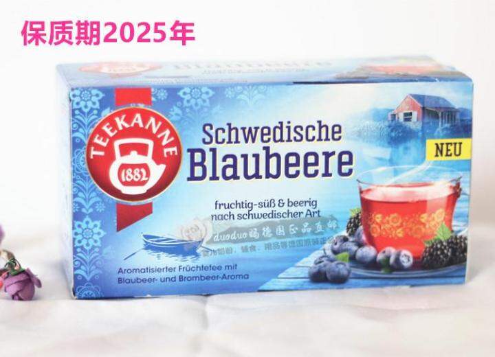 Sugar-free German original TEEKANNE fruit tea Swedish blueberry and ...