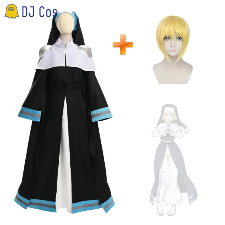 Anime Enen no Shouboutai Fire Force Iris Nun Cosplay Costume Fire ...