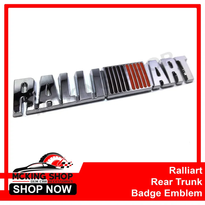 RALLIART Rear Trunk Metal Emblem for Mitsubishi Cars (Chrome) | Lazada PH