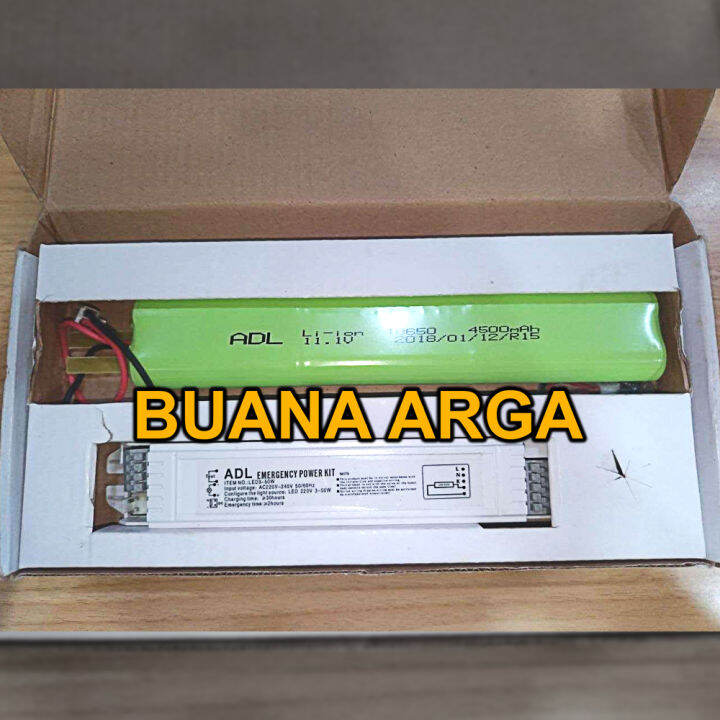 ADL Fire Emergency Power Supply Kit 3-50W Led Battery 220v Baterai | Lazada Indonesia