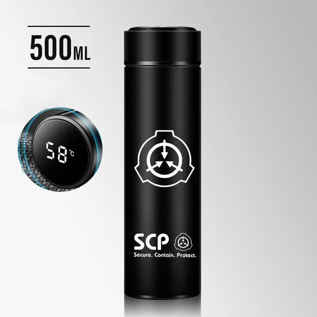 500ML SCP Foundation Intelligent Stainless Steel DIY Thermos Bottle Cup ...