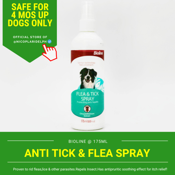 Bioline Anti Tick and Flea Spray to Repel Ticks, Fleas and Lice and ...