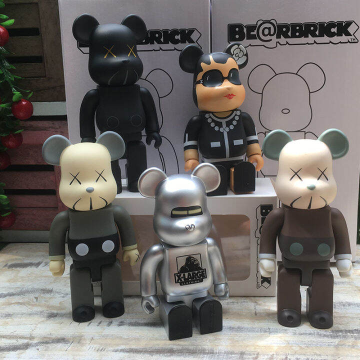 Bearbrick 200% หมีรุนแรงเล่นมือดำเนินการข้อต่อขยับได้เครื่องประดับขนาดเล็กบล็อคก่อสร้าง ...
