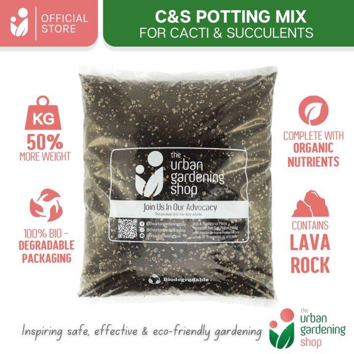 8-liter C&S Soil-less Potting Mix For Cacti and Succulents (Big Pack ...