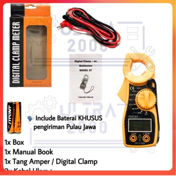 DIGITAL CLAMP METER + TAS ( TANG AMPER ) / Tang Ampere Digitial Lengkap ...