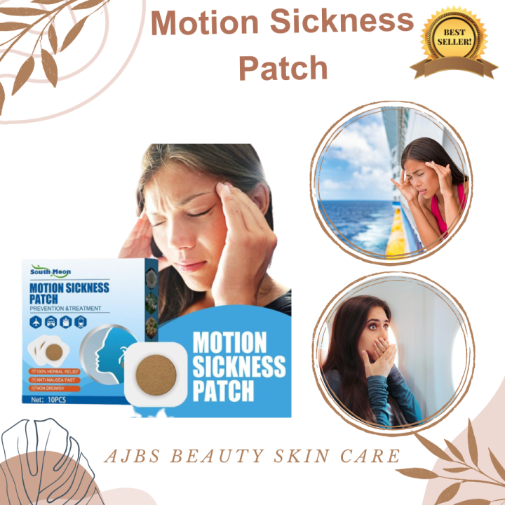 EFFECTIVE!! South Moon 10Pcs/Box Motion Sickness Patches Herbal Relief Non Drowsy Travel Carry ...