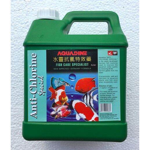 Aquadine AntiChlorine Special Fish Care 4 Litres ikan laga koi arowana ...