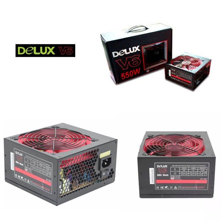 Delux Power Supply (อุปกรณ์จ่ายไฟ) รุ่น V6 550W (มีกล่อง+สาย Power) ของ ...