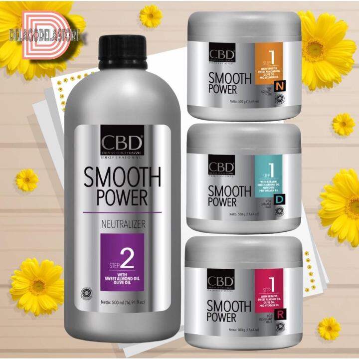 CBD Smoothing Power Keratin Step 1 500gr / CBD Step 2 500ml Obat Set ...