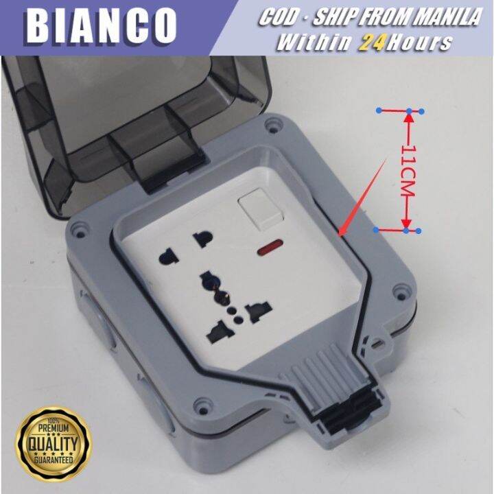 Universal Outdoor Waterproof Socket With Protect Case Power Switched ...