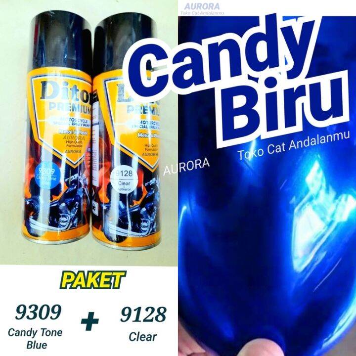 PAKET Pilox Diton Premium Candy Tone Blue 9309 Cat Biru Candytone ...