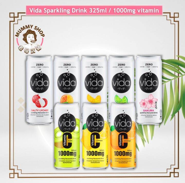 HALAL Vida C 1000mg / Vida Zero Sparking Drink 325ML / 0糖0卡0色素 / 气泡水 ...