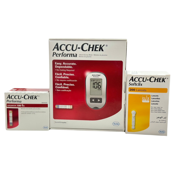 Accu-Check Performa Meter + Test Strips Set ( Meter + 100 Test Strips+ ...