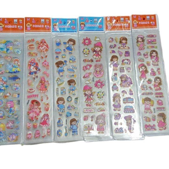 Stiker Timbul 3D 1Pcs Lembar Gambar Karakter Cewek | Lazada Indonesia