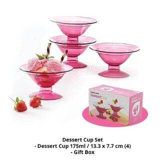 Tupperware desert cup set 4 pcs kapasitas 175ml magkok cantik | Lazada ...