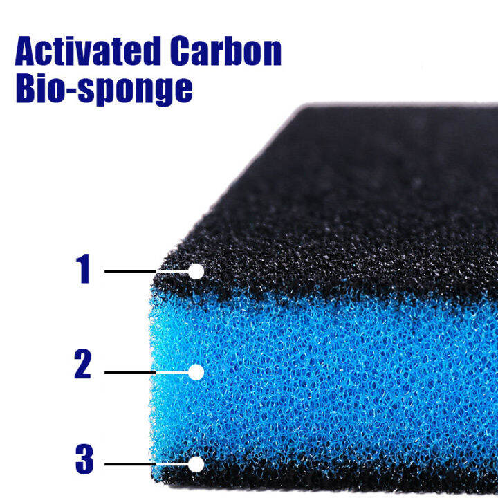 Activated Carbon Filter Media Aquarium Bio-Sponge Cotton High-density ...